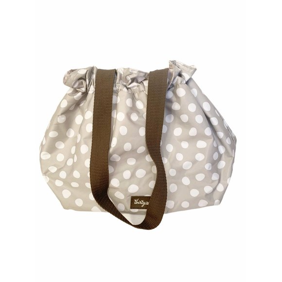 thirty-one | Bags | Thirty One Gifts Drawstring Lunch Box Tan And Whit ...